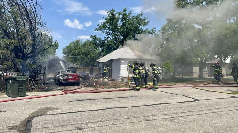 Fire jumps from cars to shed to home in Meridian, two cats saved