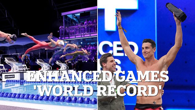 Greek swimmer beats world record at the Enhanced Games