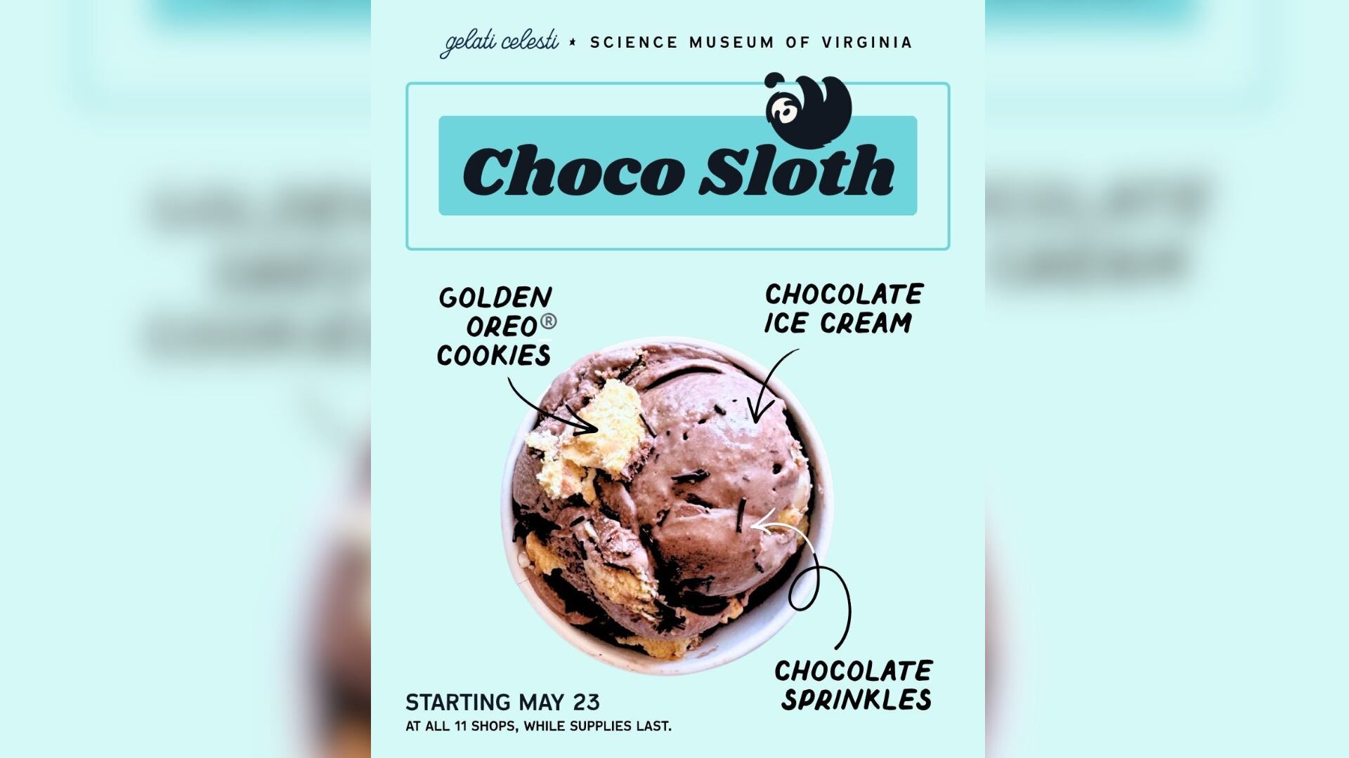 Gelati Celesti announces new flavor for Science Museum sloth exhibit