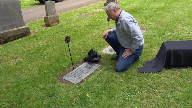 Portland Fire unveils grave marker for 'unknown' firefighter this ...