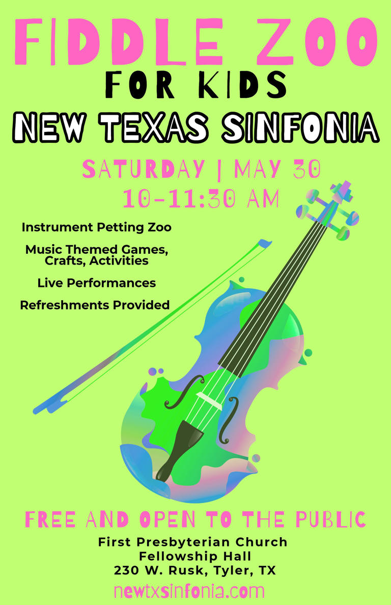 New Texas Sinfonia invites families to 'Fiddle Zoo' instrument petting zoo