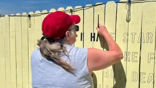 Athens Navy veteran nears finish on 200-foot tribute fence with one ...