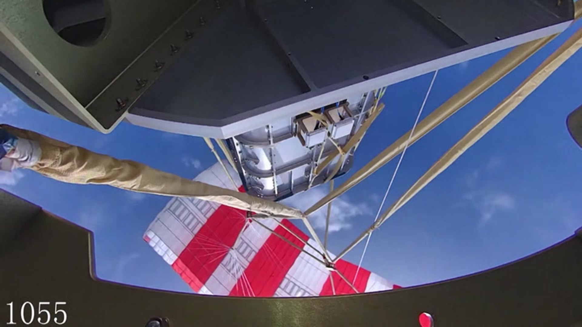 Footage of Chinese rocket booster parachute system in action for ...