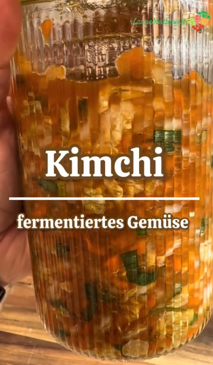 Selbstgemachtes Kimchi für milden Geschmack