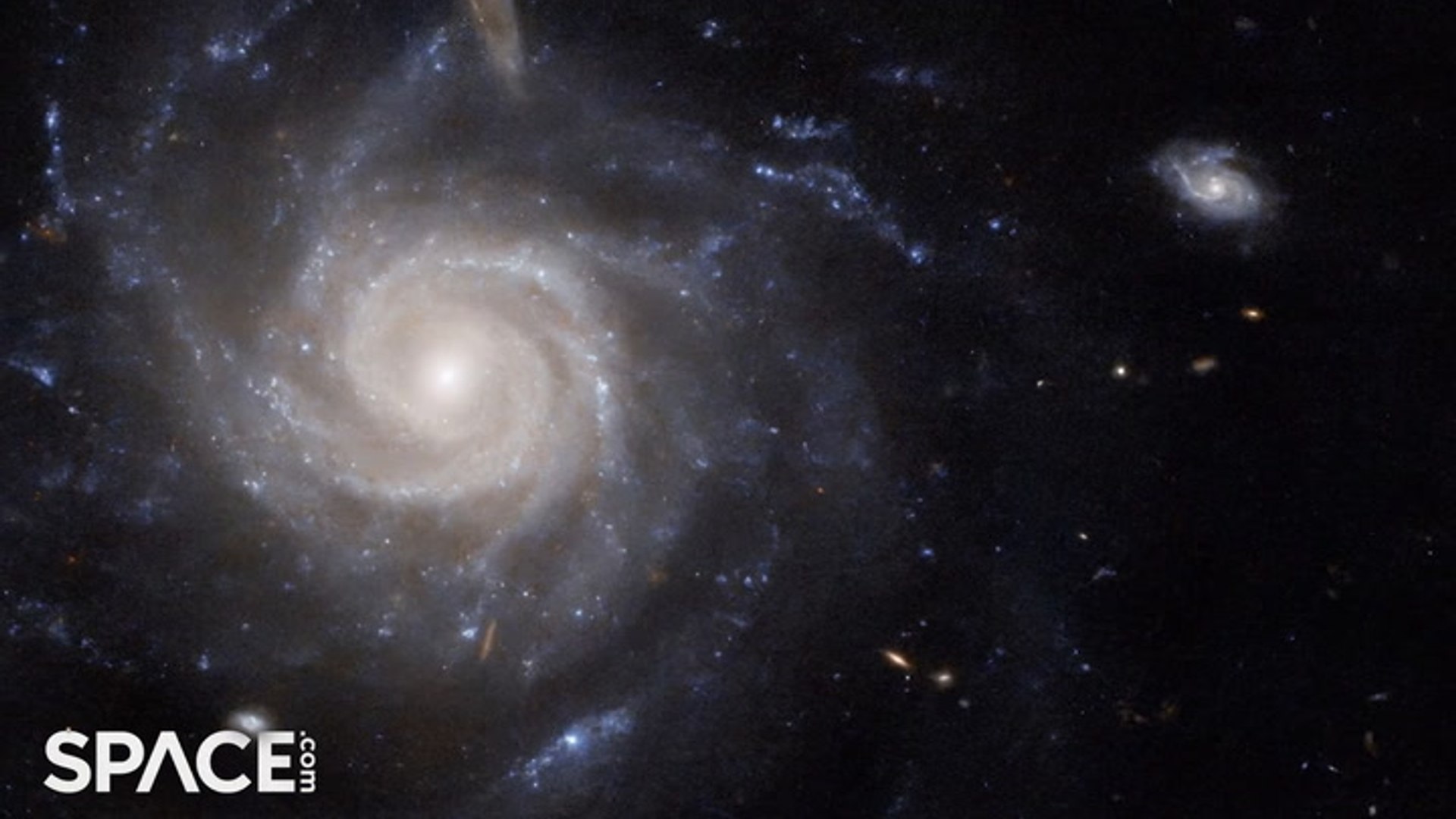 Hubble Space Telescope view of barred spiral galaxy UGC 678