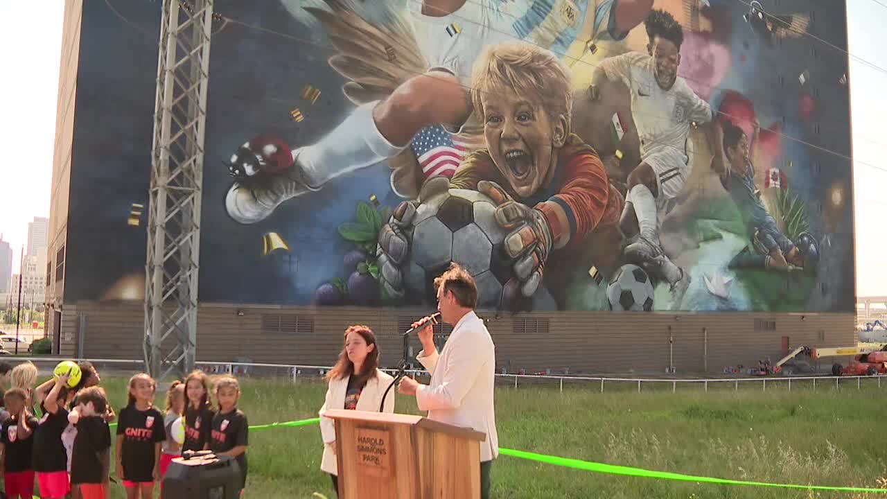 FIFA World Cup: 150-foot tall soccer mural completed in Dallas