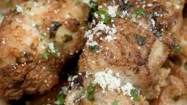 Garlic parmesan chicken skewer