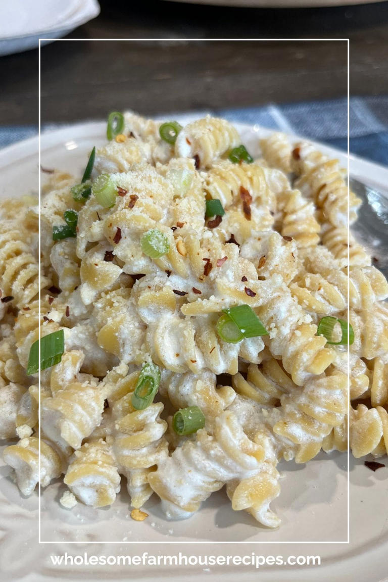 High protein pasta with Greek yogurt sauce you'll crave