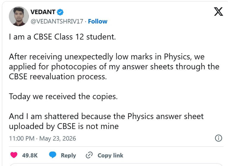 CBSE admits physics, chemistry answer sheet mix-up, to revise class 12 ...