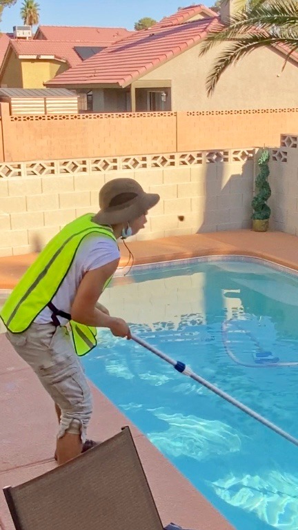 Pool guy had an angel watching over him
