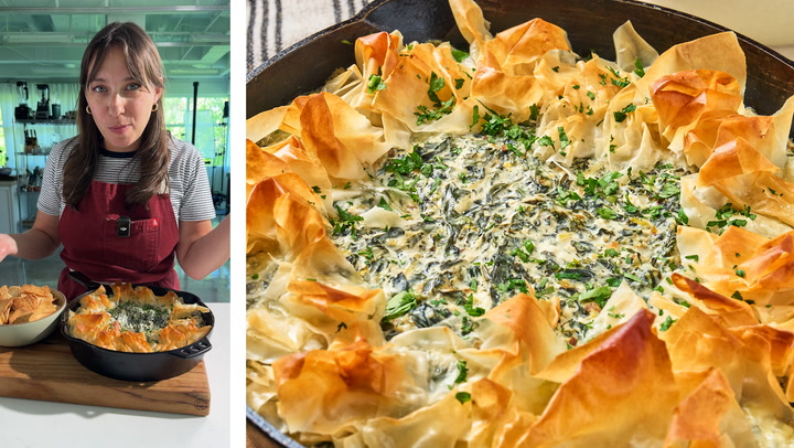 Spanakopita skillet dip recipe