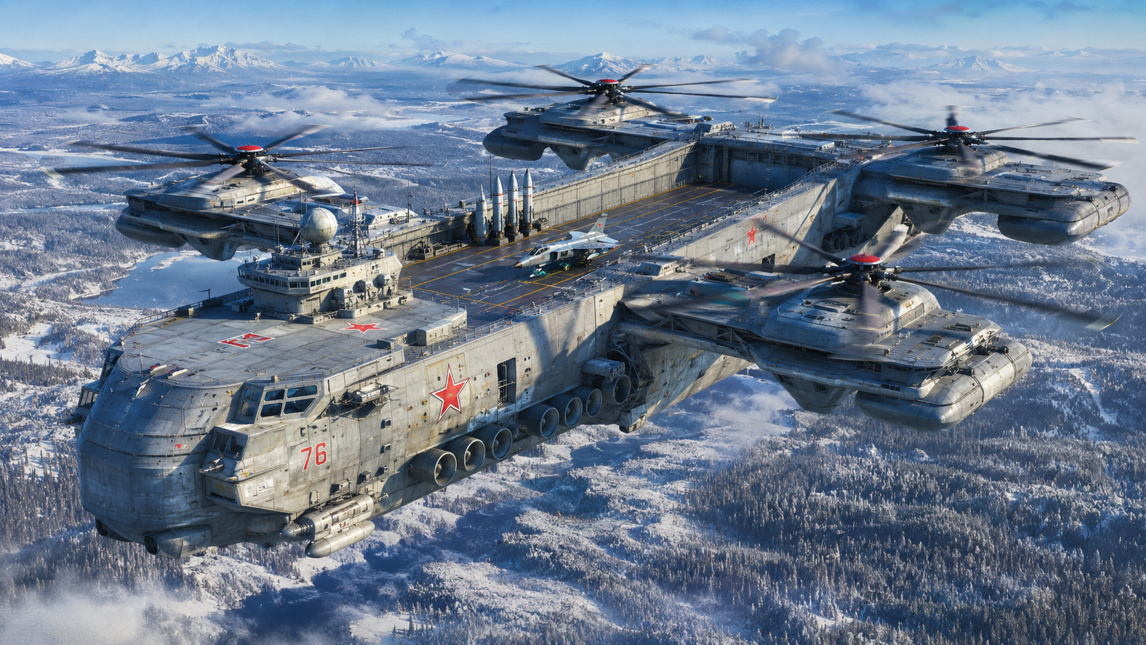 The real-life heli-carrier - the Soviet six-rotor monster that never flew