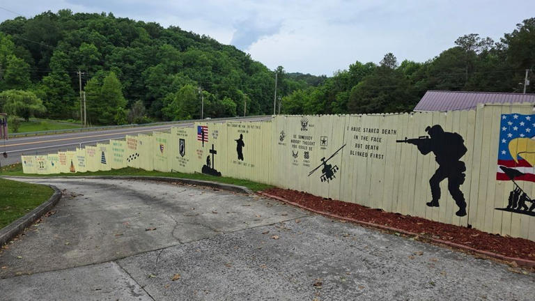 Athens Navy veteran nears finish on 200-foot tribute fence with one ...