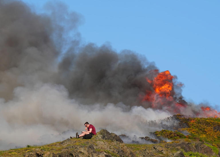 Firefighters still at scene of grass fire near Arthur’s Seat almost 24 ...