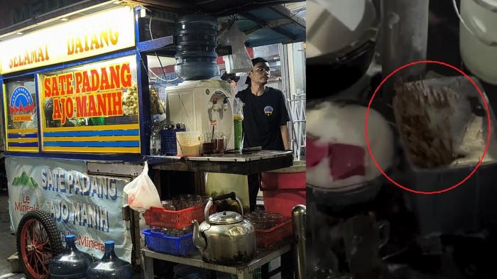 Disebut pakai tusuk sate dicuci ulang, penjual sate Padang di Gajahmada ...