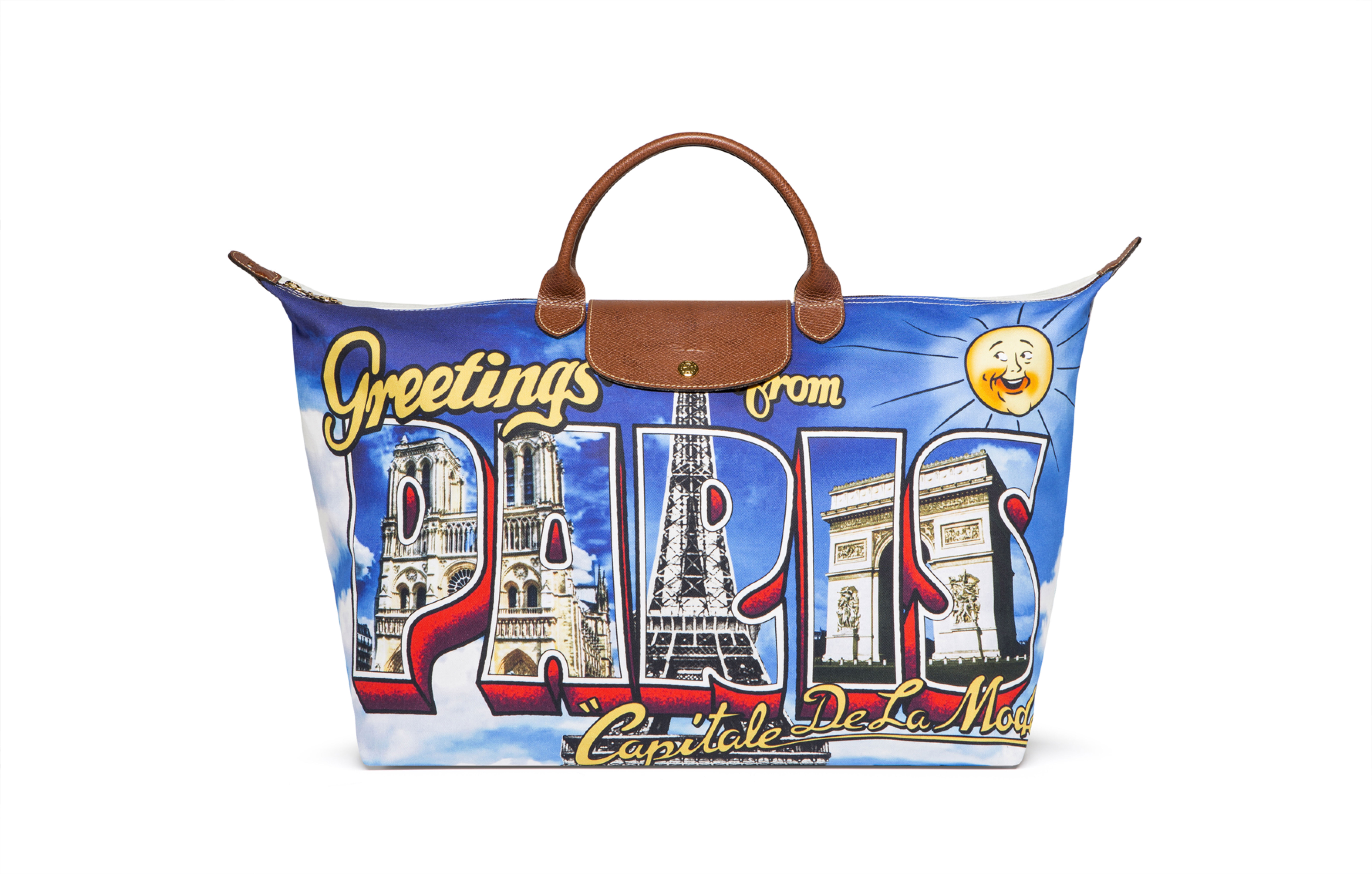 Longchamp & Jeremy Scott celebrate NYC with 'Greetings from Paris' bag