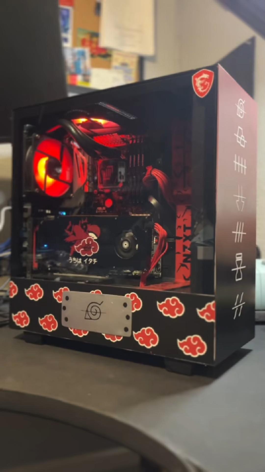This Naruto themed PC build looks straight out of an anime