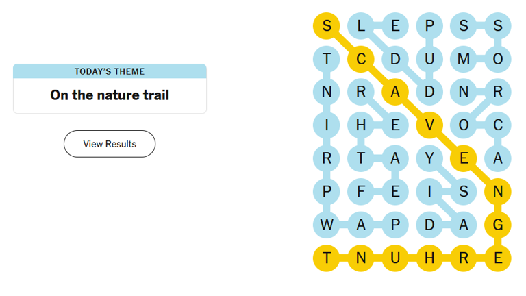Today's NYT Strands hints and answer: solutions to game #815, May 27