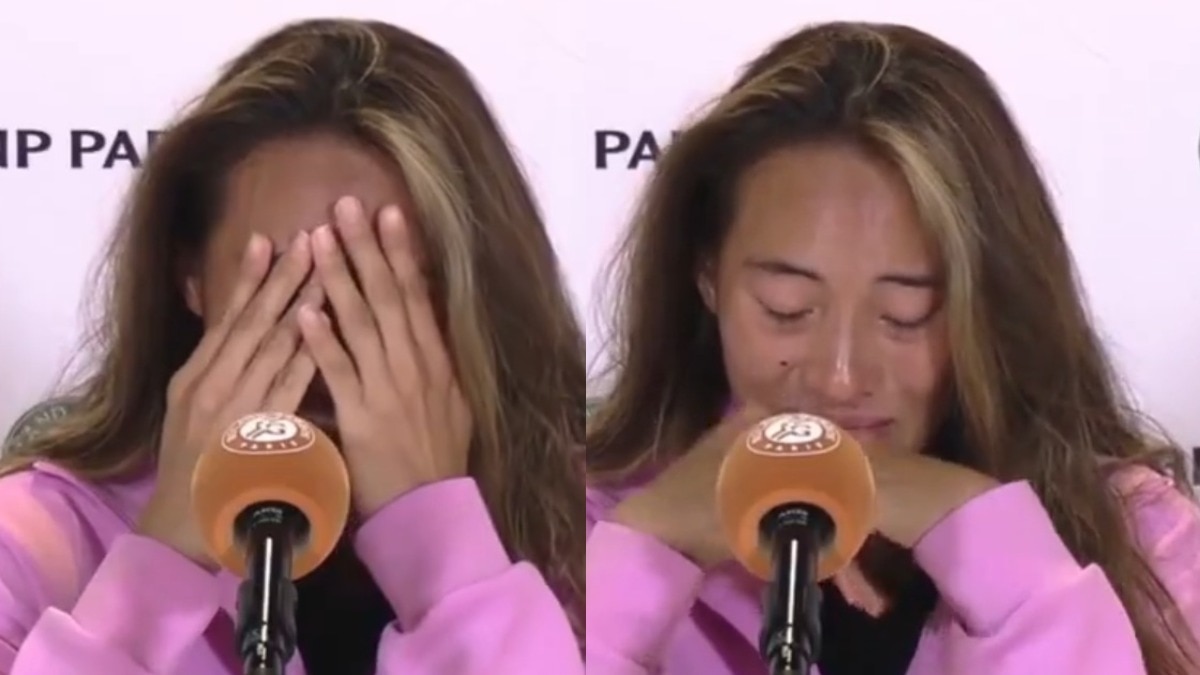Zheng Qinwen breaks down in press conference after shock French Open ...