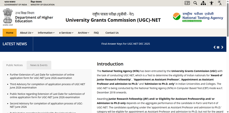 UGC NET June 2026 application correction window opens at ugcnet.nta.nic ...