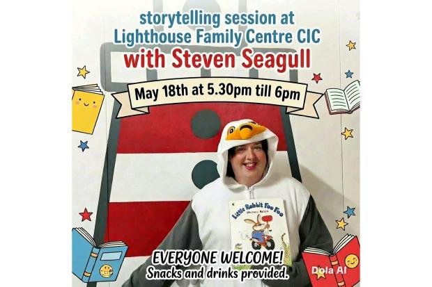 Storytelling seagull helps inspire young children to read