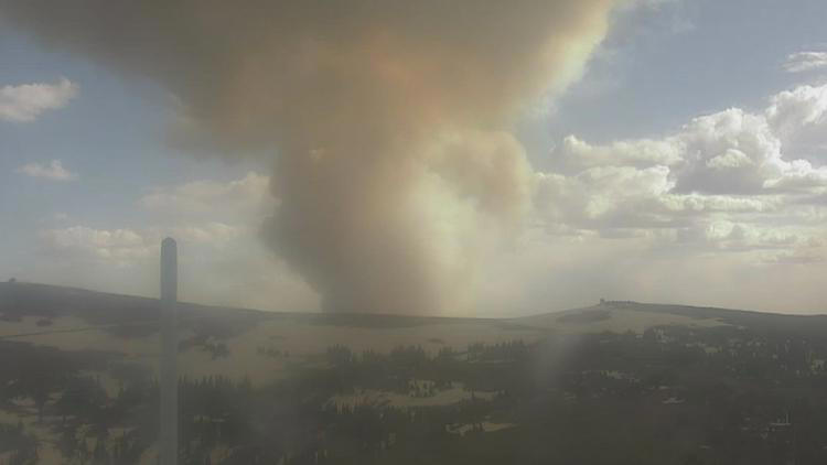 Fire burning near Cache Peak area in southern Idaho