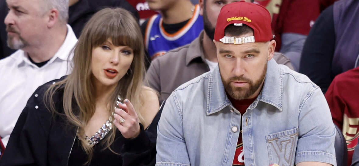 Taylor Swift’s reaction to Travis Kelce’s beer-chug moment at Cavs game ...