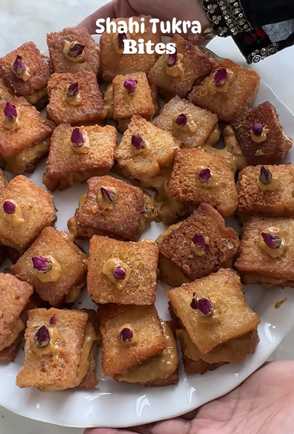 Shahi tukra bites 🍮 rich, sweet, and melt-in-your-mouth dessert ...