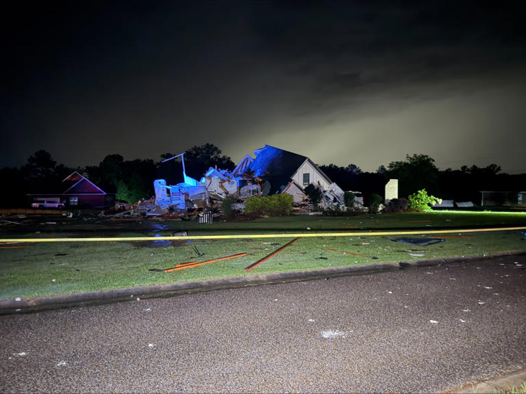 Homes destroyed, damaged when apparent tornado strikes two counties