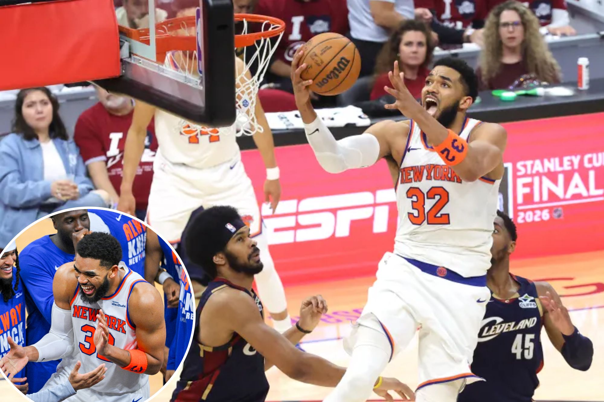 Knicks’ Karl-Anthony Towns breaks his conference finals curse in style