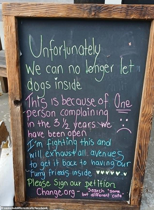 Cafe bans dogs indoors after complaint from just one person