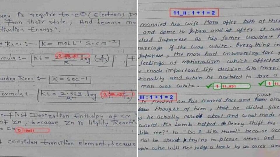 Class 12 students point out 'handwriting mismatch' in physics ...