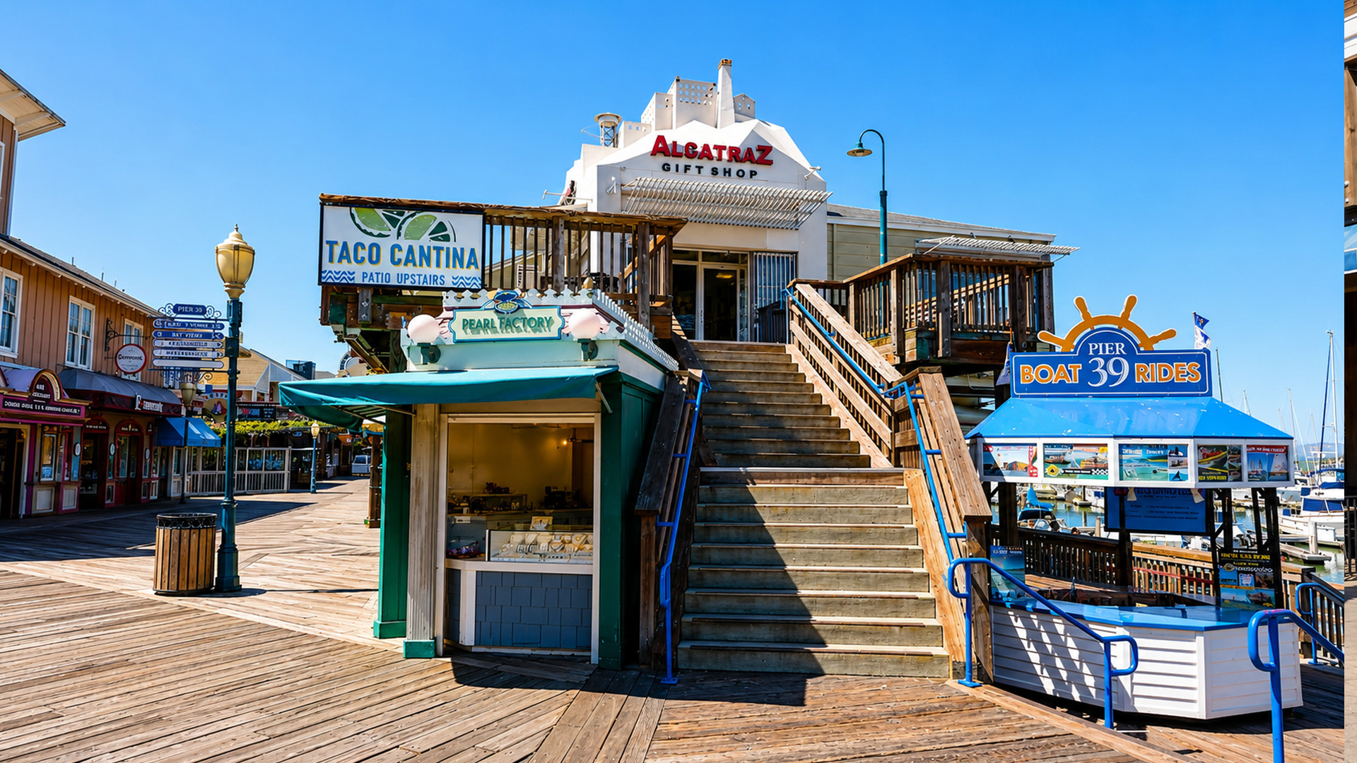 Nauti aurinkoisesta päivästä Pier 39:llä San Franciscossa (4K)