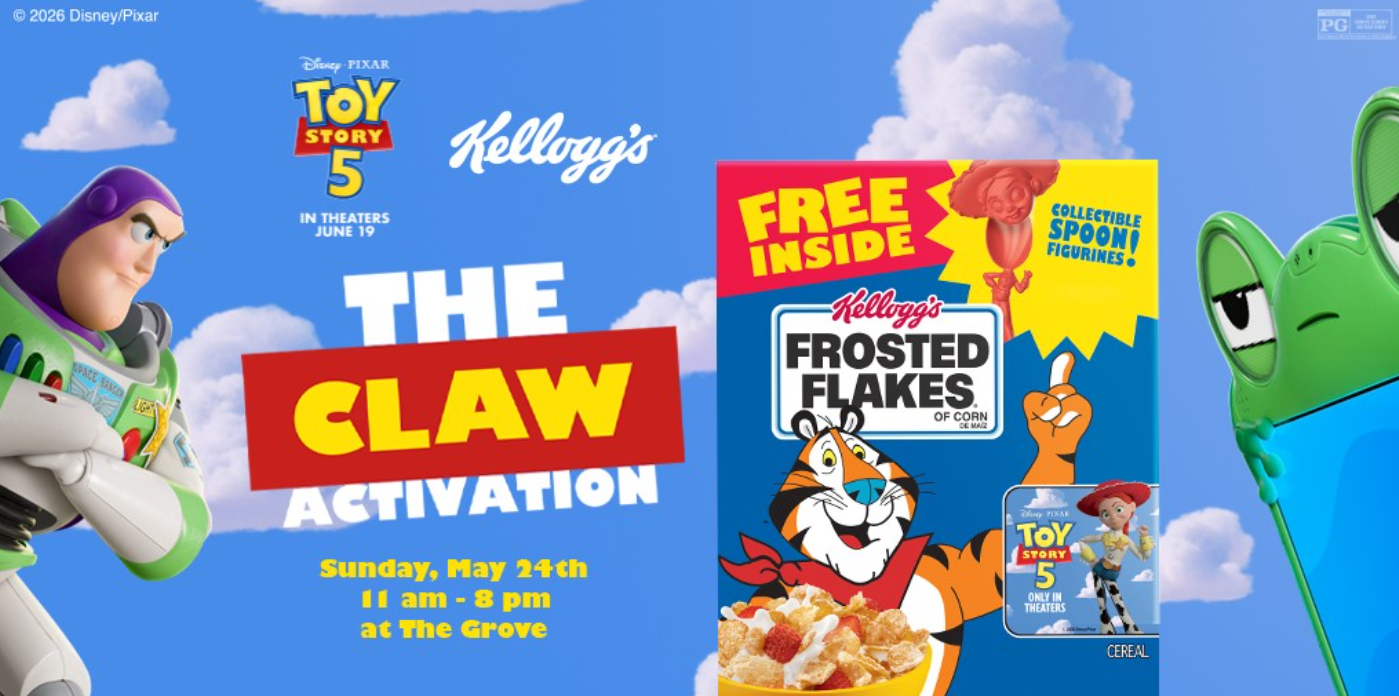 Kellogg’s x Toy Story-inspired claw machine experience, LA