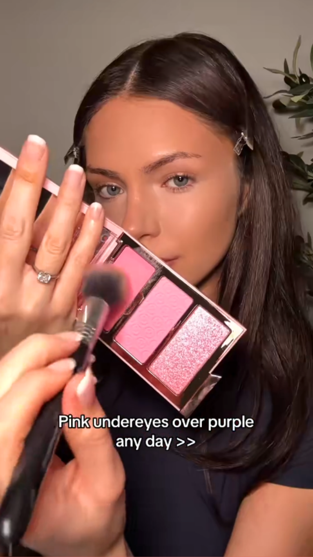 Pink blush makeup look using One Size Beauty