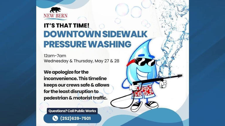 Overnight schedule aims to limit disruption as New Bern pressure washes ...