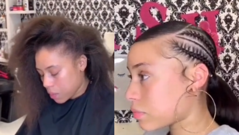 Learn the sleek ponytail with side braids hairstyle