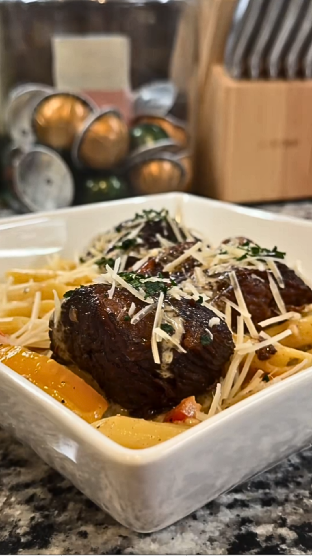 Short rib rasta pasta creamy spicy recipe