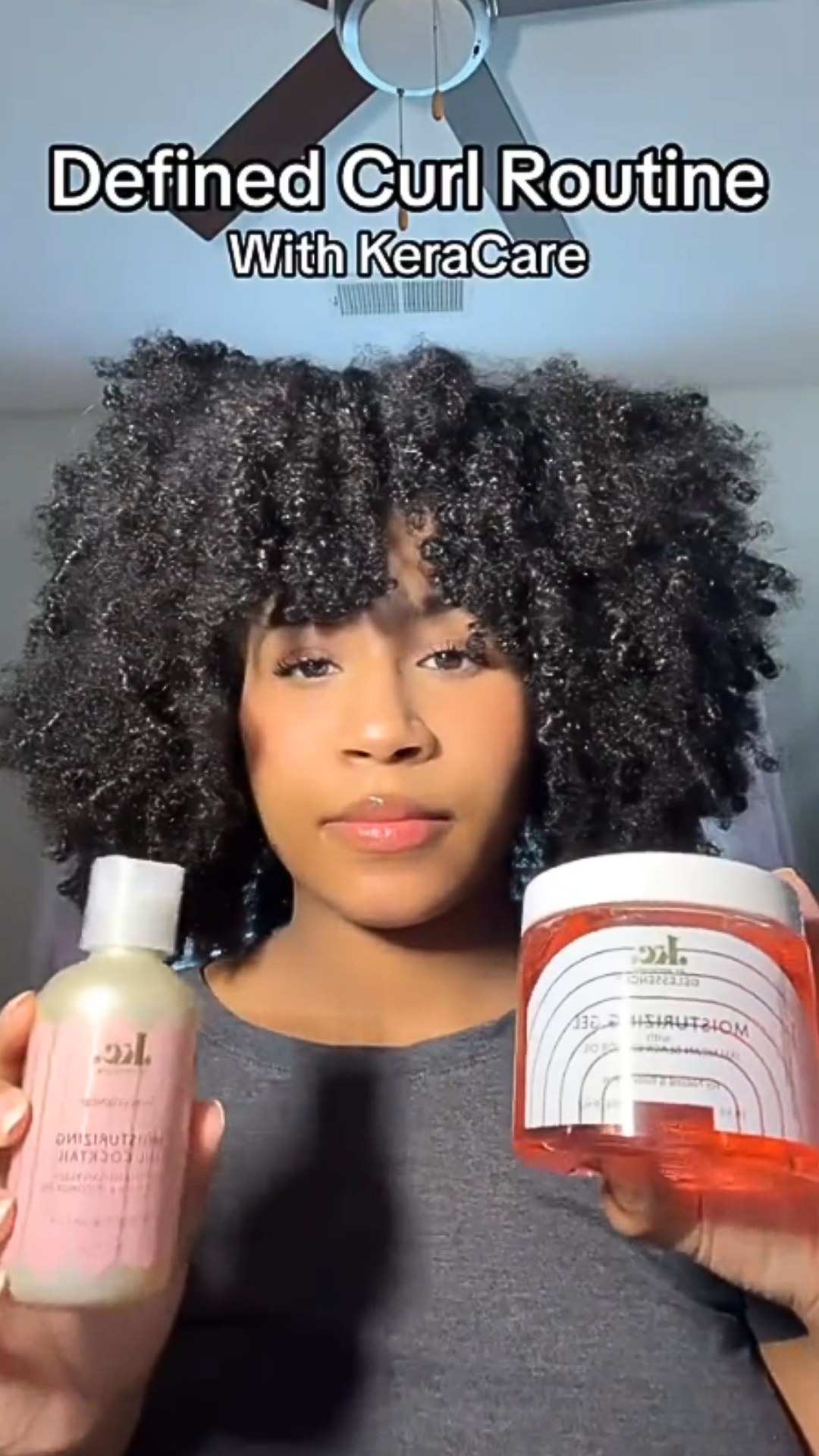 Defined curl routine with KeraCare hair care