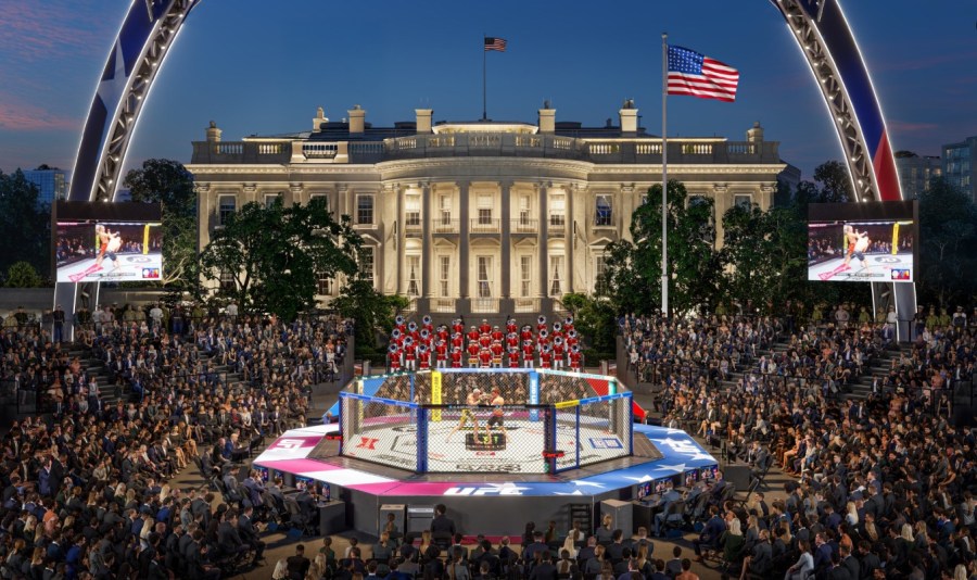 Trump says White House UFC arena could be up permanently, compares it ...