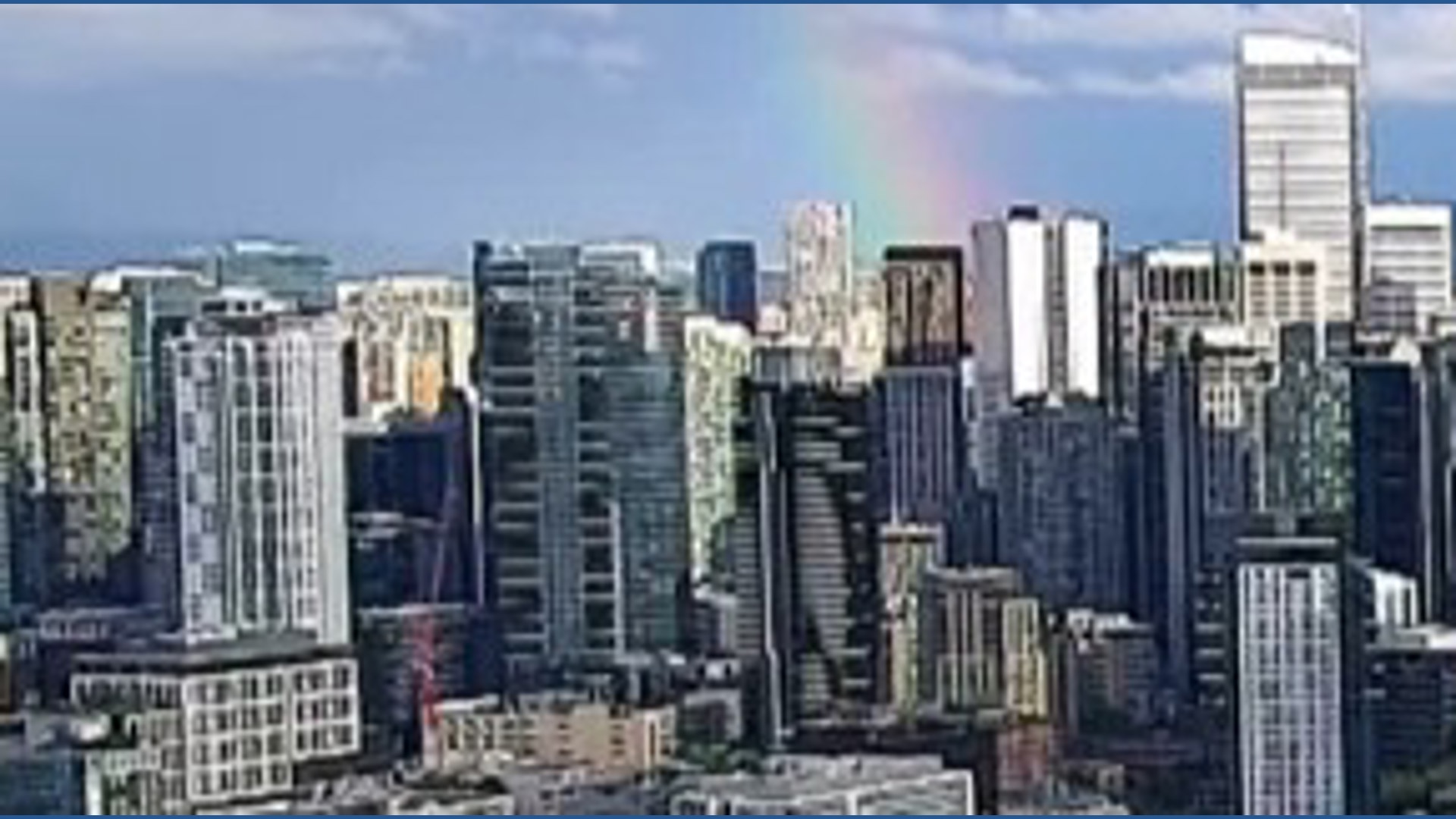 Rainbow spotted over Seattle