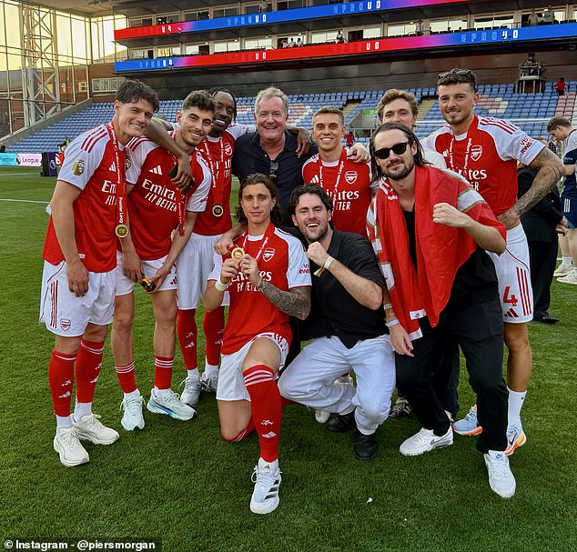 Piers Morgan responds in row over Arsenal's celebrity fans being on the ...