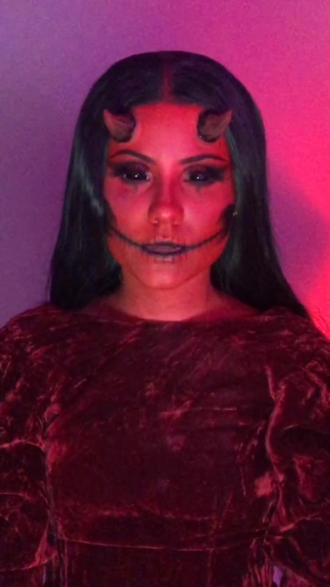 The bold devil makeup transformation everyone is recreating