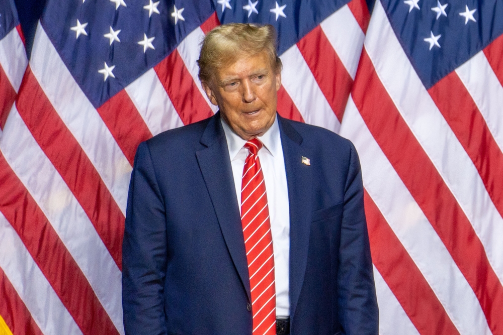 Trump mocked a heckler who interrupted his weird anti-trans rant