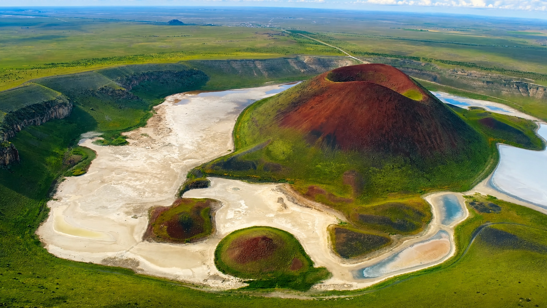 What happened to the water around this volcano?