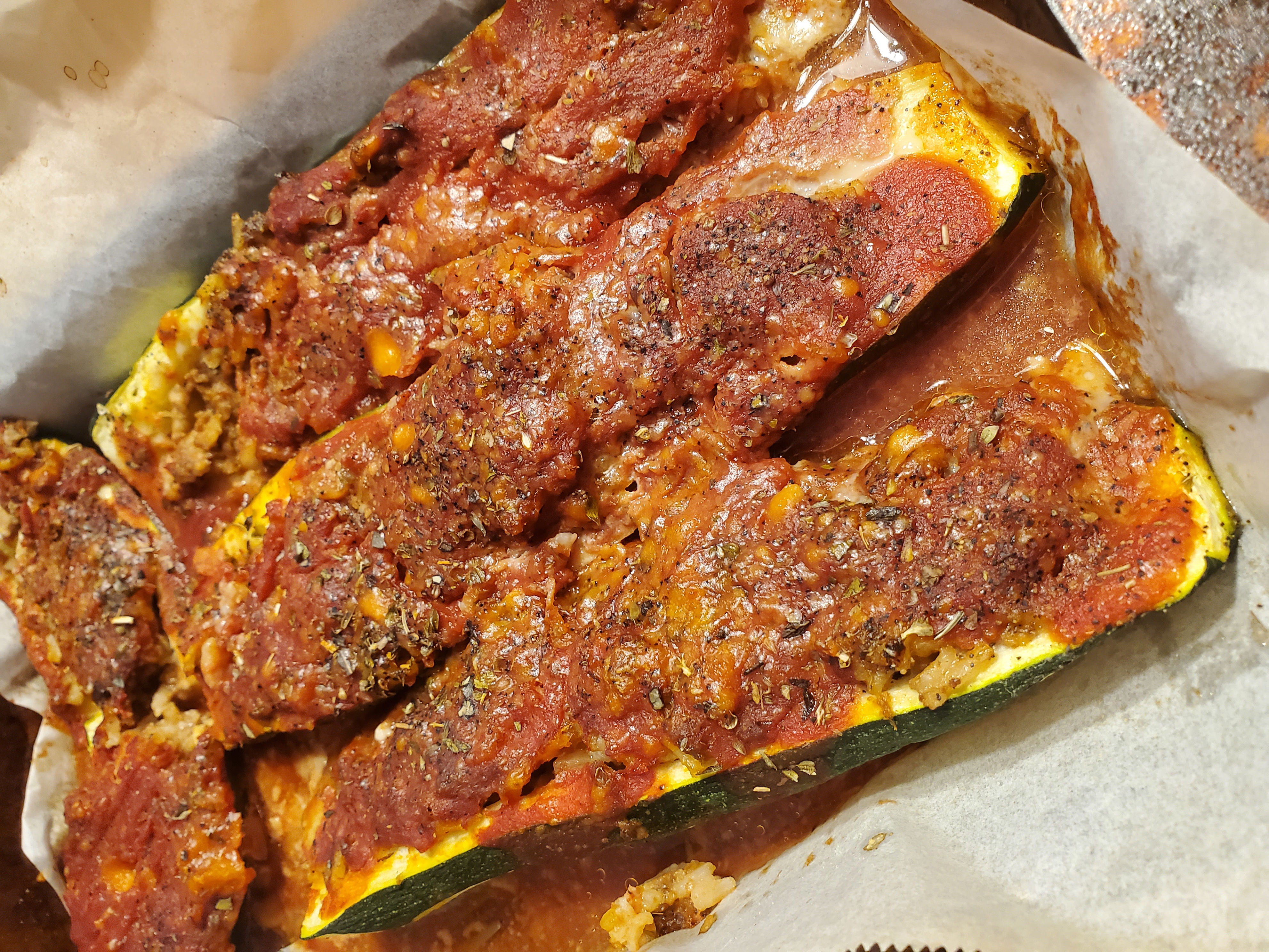 Stuffed squash with rice