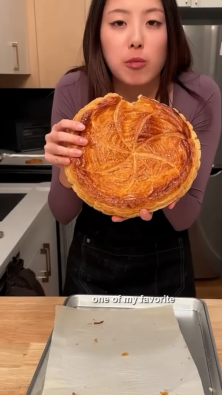 Traditional French king cake for Epiphany celebration