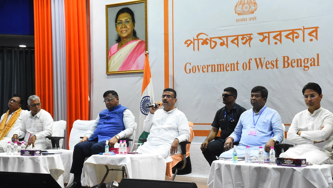 Cross-party attendance at CM Adhikari’s Kalyani review meet sparks buzz