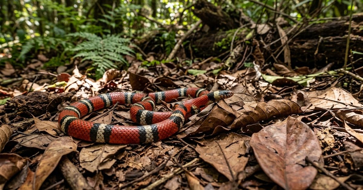 Como a cobra-coral usa o padrão de cores para confundir predadores e ...