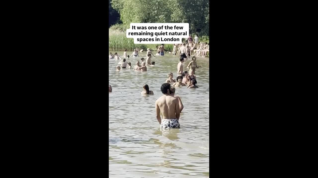 Locals angered as heatwave revellers flock to protected London pond ...